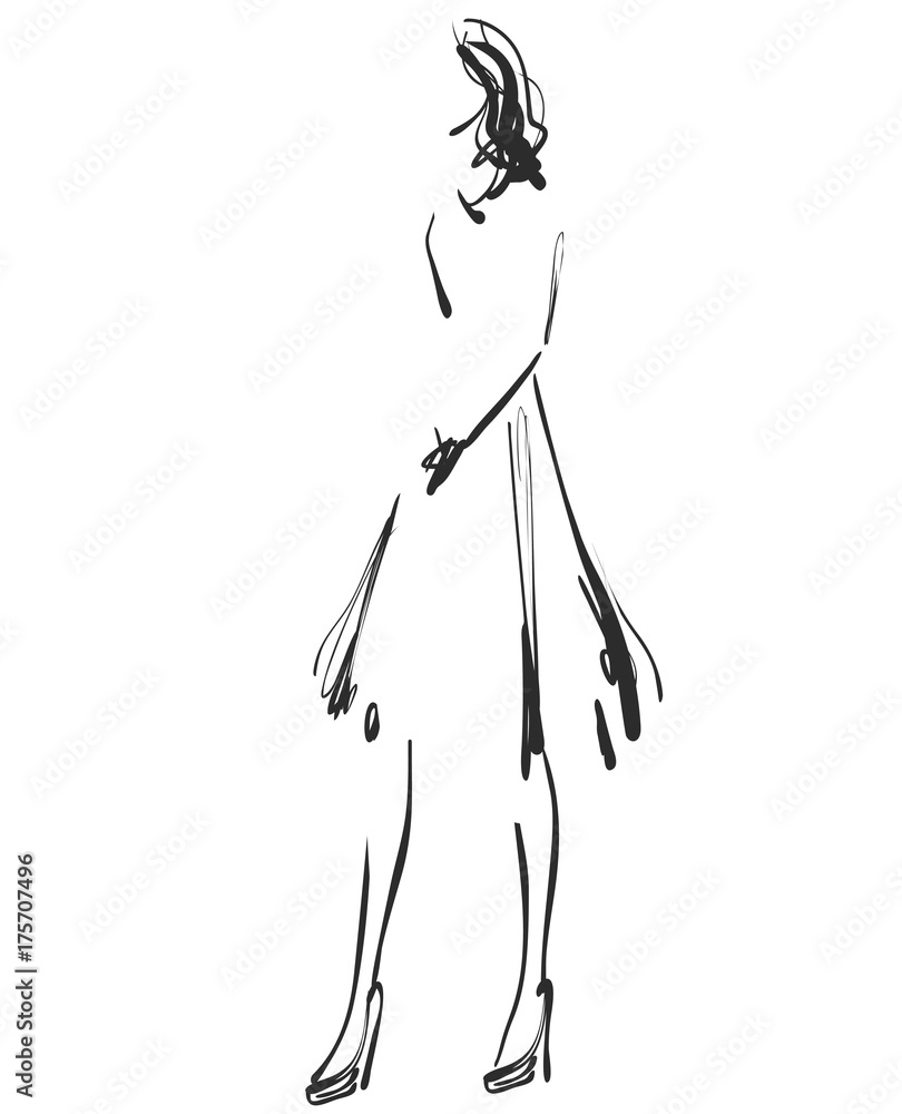 Beautiful young girl model for design. Fashion, style, beauty .Graphic ...