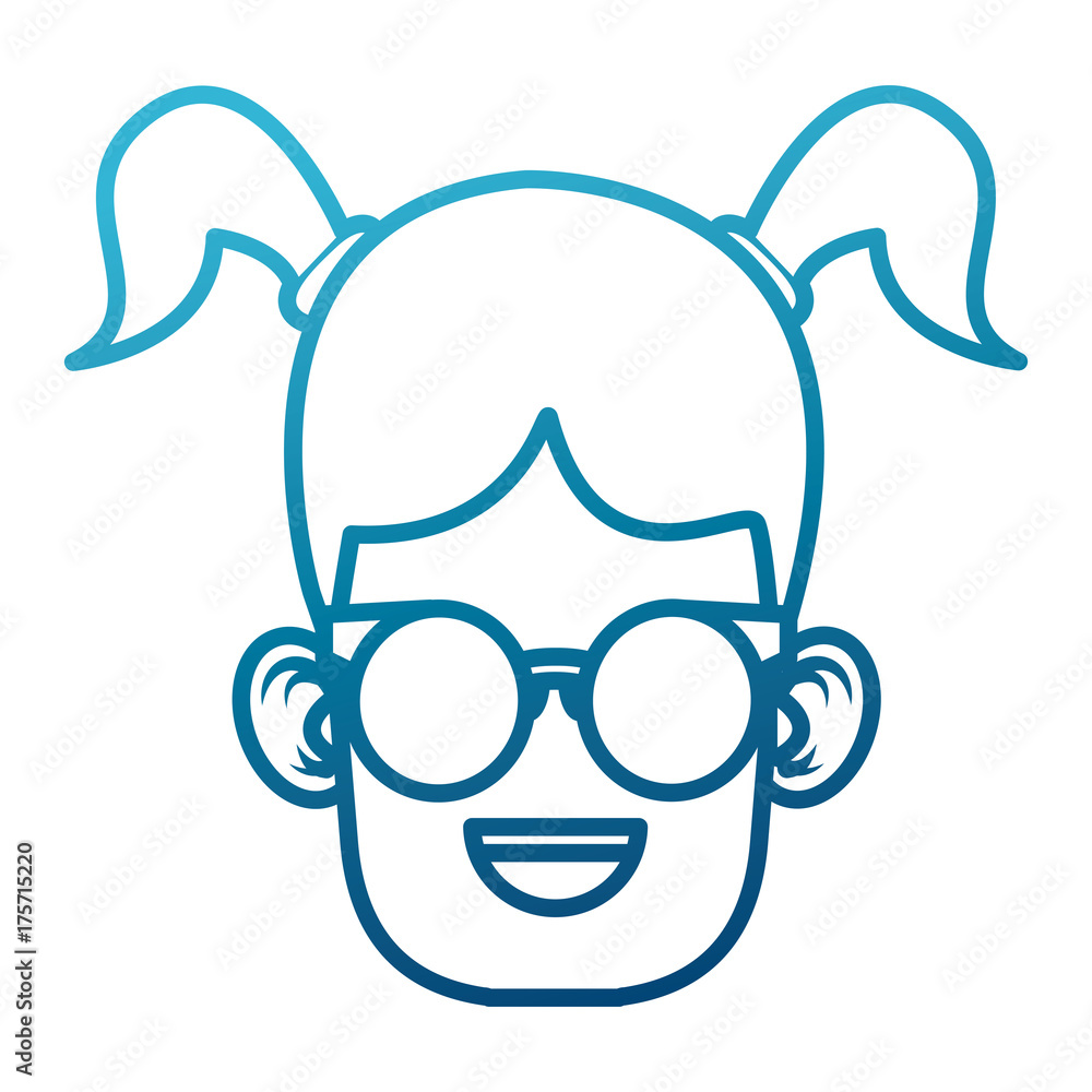 Cute Girl With Glasses Cartoon Icon Vector Illustration Graphic Design