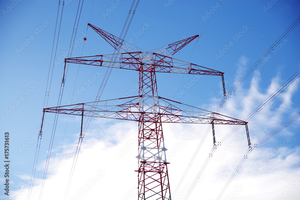 Strommast, Energieversorgung Stock-Foto | Adobe Stock
