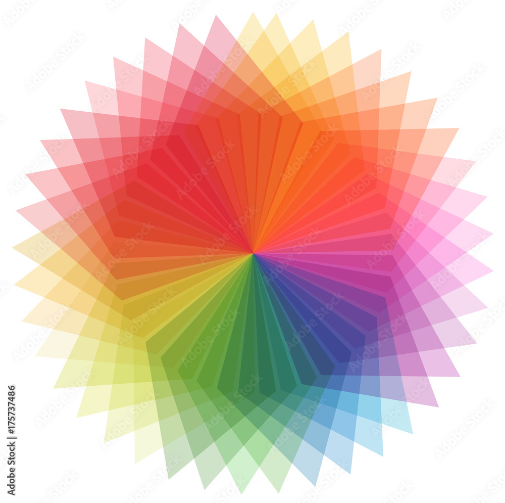 Rainbow color in star shape Stock Vector | Adobe Stock