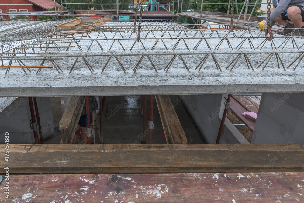 Scaffolding and formwork in the installation building on site ...