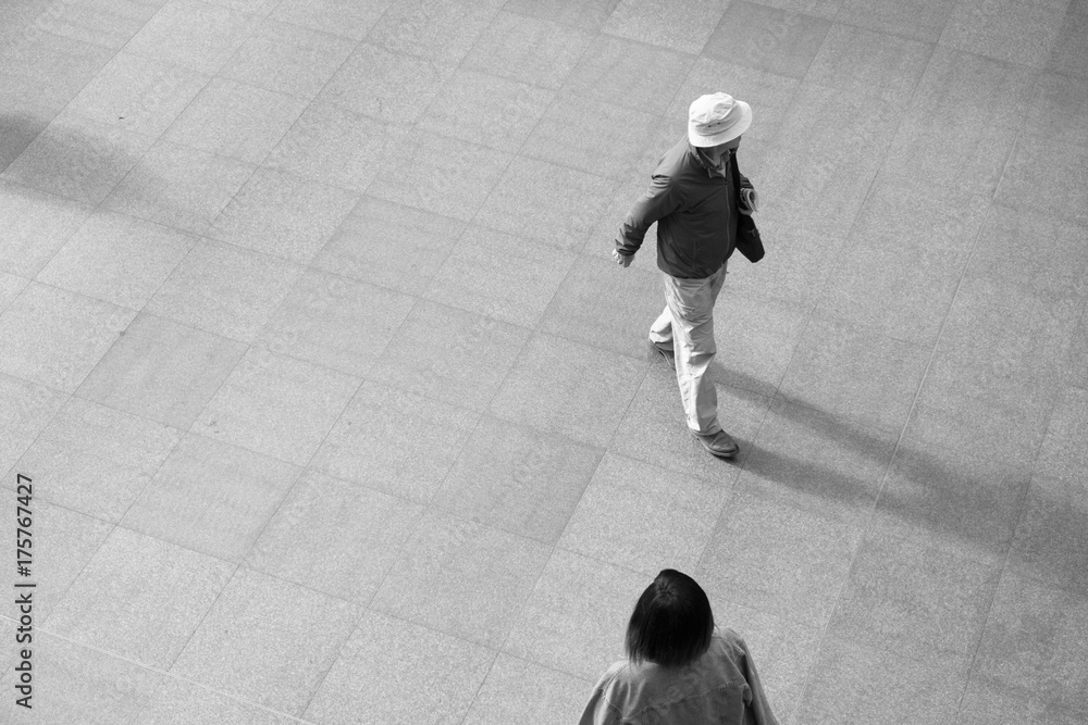 People Looking Down From Above