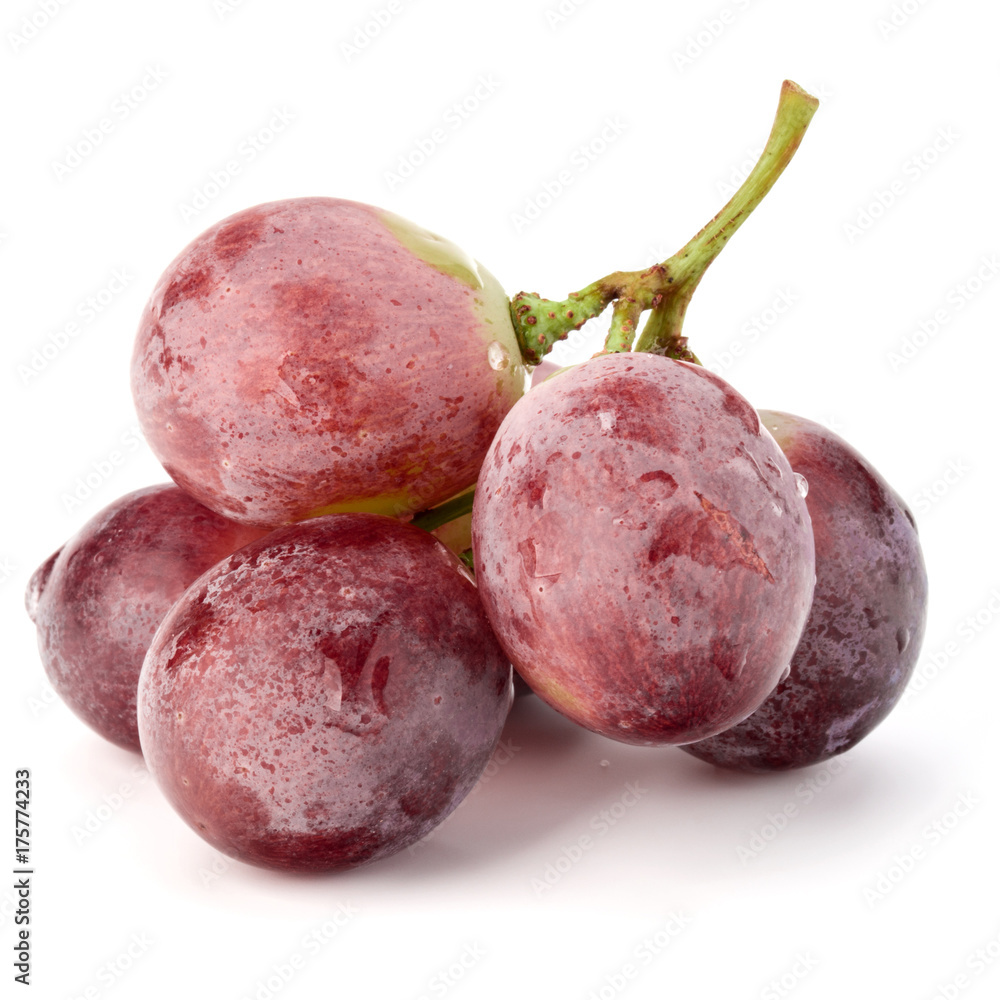 Red grape berry bunch isolated on white background cutout Stock Photo ...