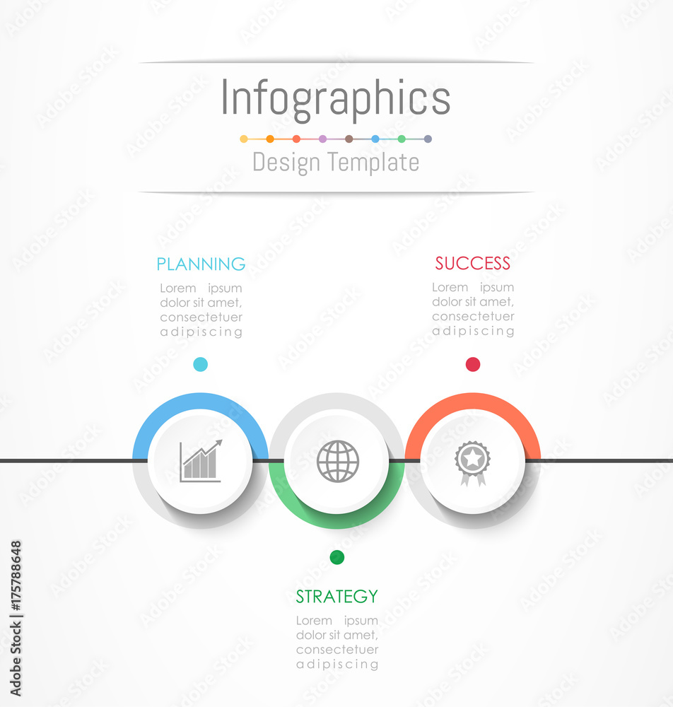 Infographic design elements for your business data with 3 options ...