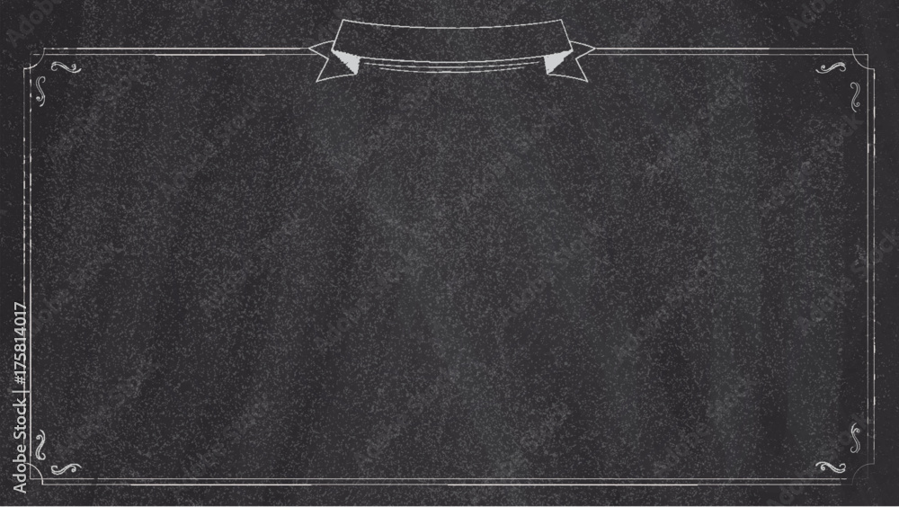 Wide menu retro blackboard background widescreen Stock Vector | Adobe Stock