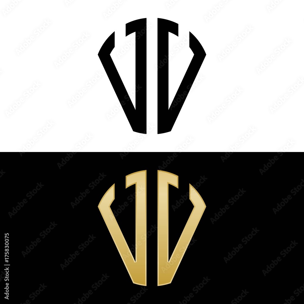 vv initial logo circle shape vector black and gold Stock Vector | Adobe ...