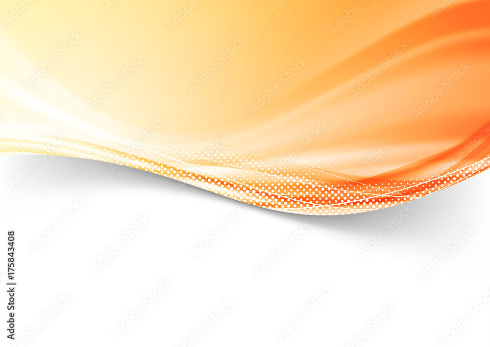 Abstract modern colorful bright orange dotted border background Stock ...