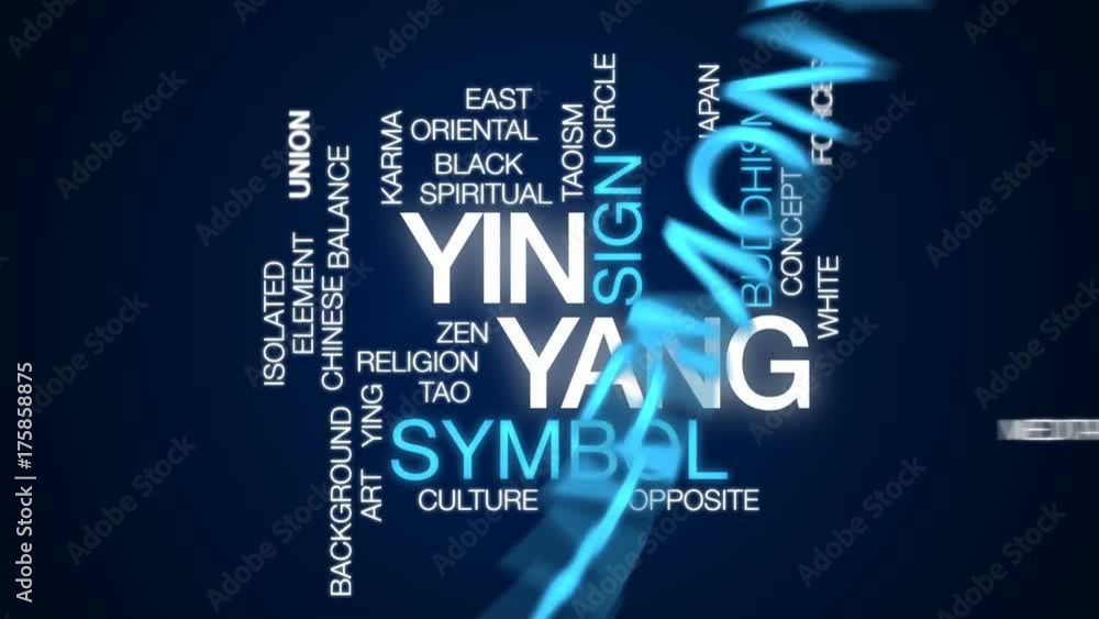 Yin yang animated word cloud, text design animation. Stock ビデオ | Adobe ...