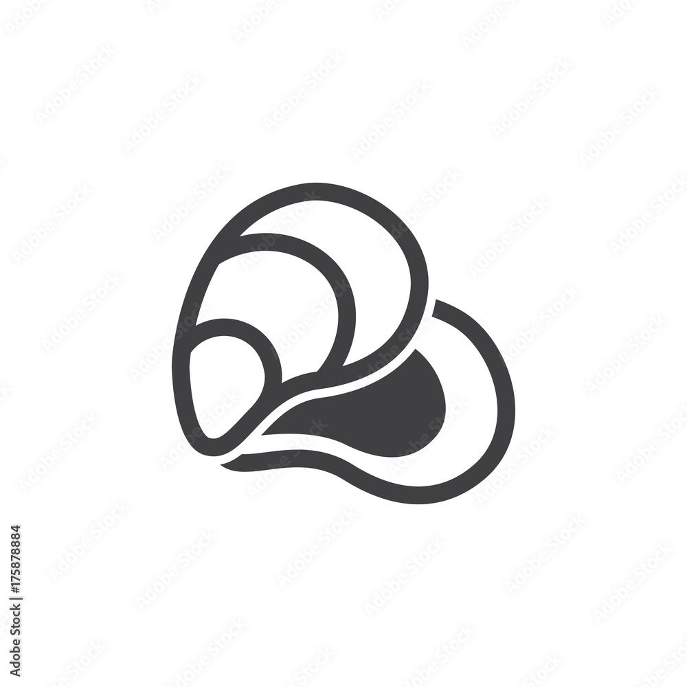 Oyster Sea Food Icon Stock Vector | Adobe Stock