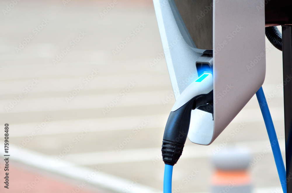 Station for charging electric cars. Pistol for charging electric ...