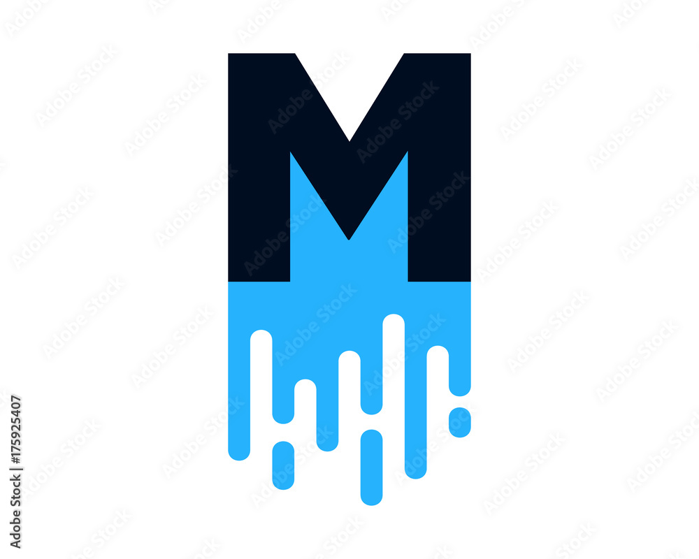 M Letter Wet Paint Icon Logo Design Element Stock Vector | Adobe Stock
