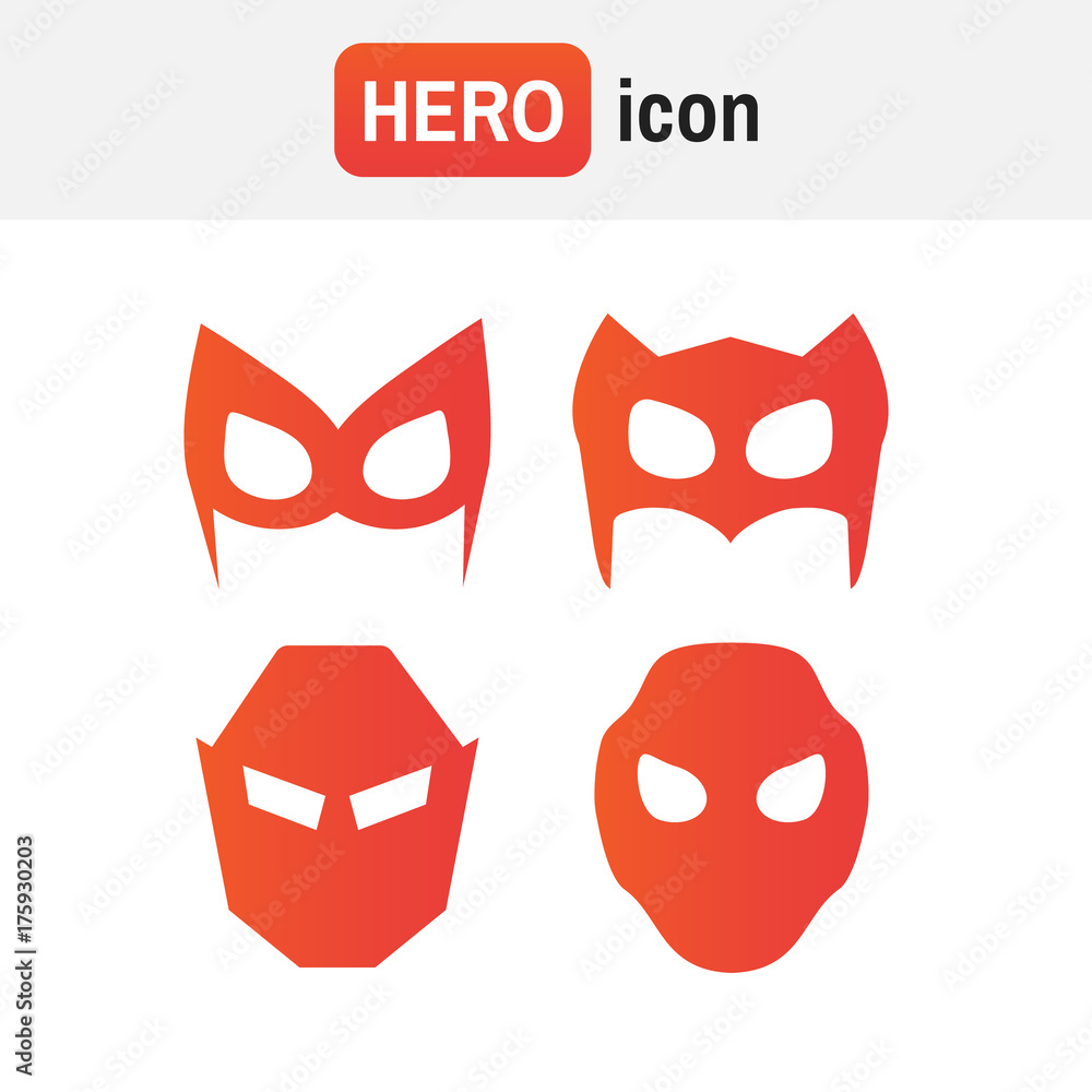 Hero mask vector. Super hero masks vector illustration set Stock Vector ...