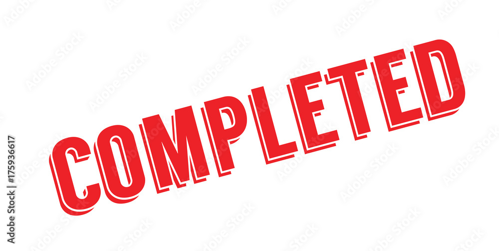 Completed rubber stamp. Grunge design with dust scratches. Effects can ...