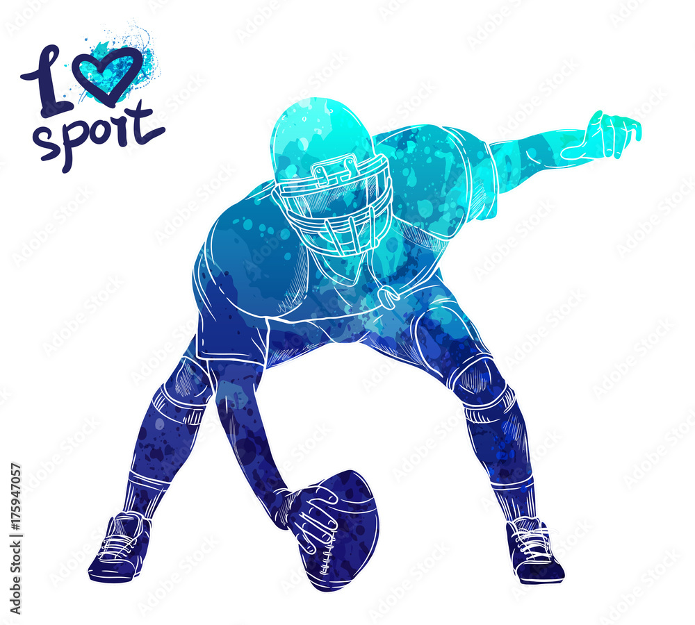 Football Player Graphic