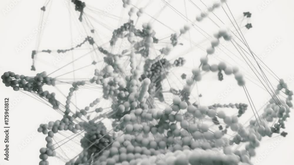 Data flow on a network. 4K animation rendered at 16-bit color depth ...