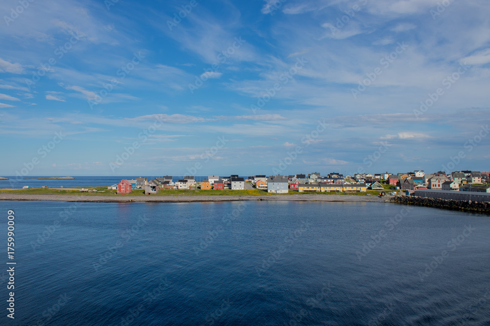 The town of Vardo in Finnmark county, Norway. Vardo is the easternmost ...