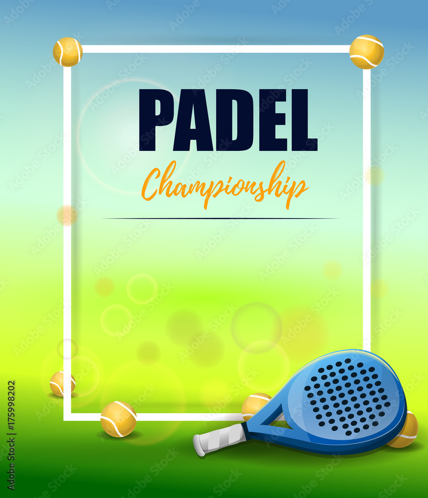 Padel championship poster Stock Vector | Adobe Stock