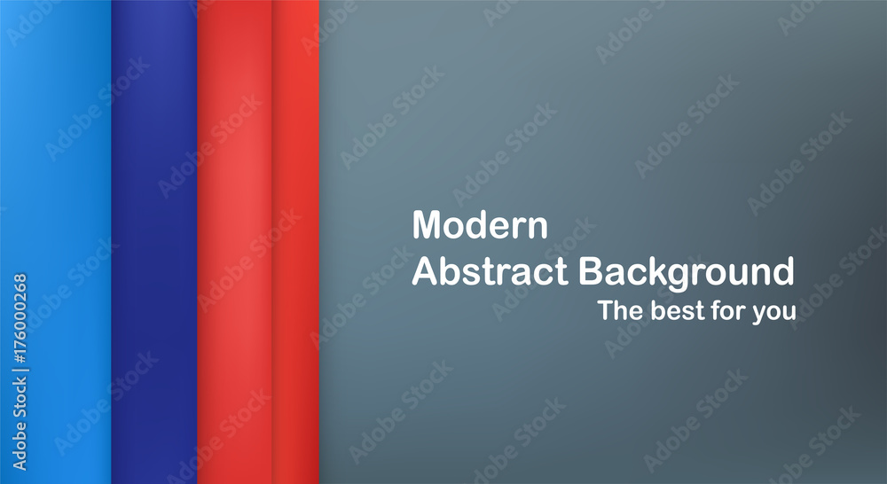 Abstract red and blue material design on grey background. Stock Vector ...