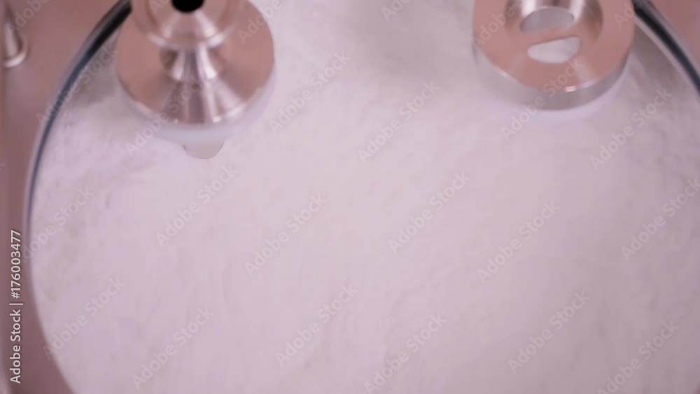 Production of white powder in pharmaceutical industry. Chemical ...