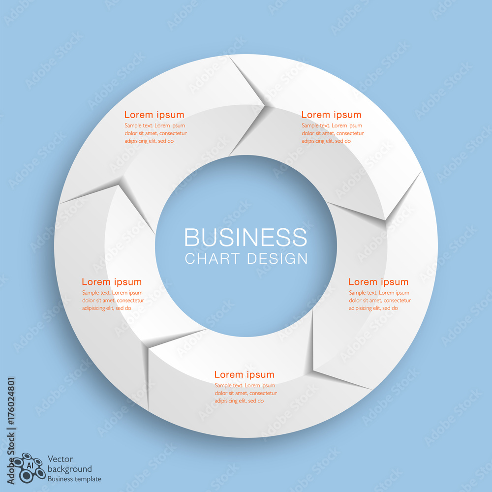 Business Chart Design 5-Step #Vector Graphics Stock Vector | Adobe Stock
