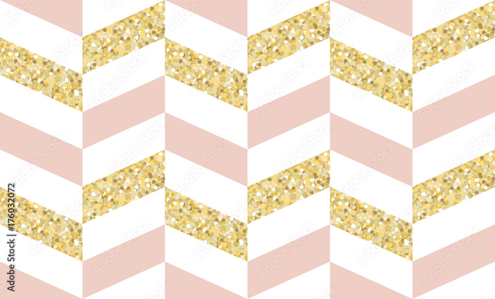 Blush And Gold Pattern