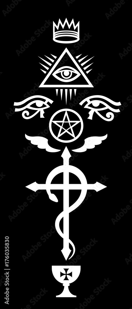 CRUX SERPENTINES: Crown, Eye of Providence, The Winged Serpent Cross ...