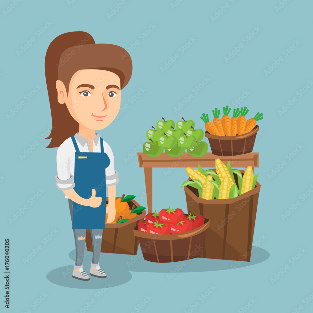 Saleswoman Cartoon