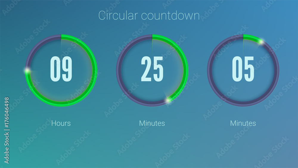 Design of countdown timer for coming soon or under construction action ...