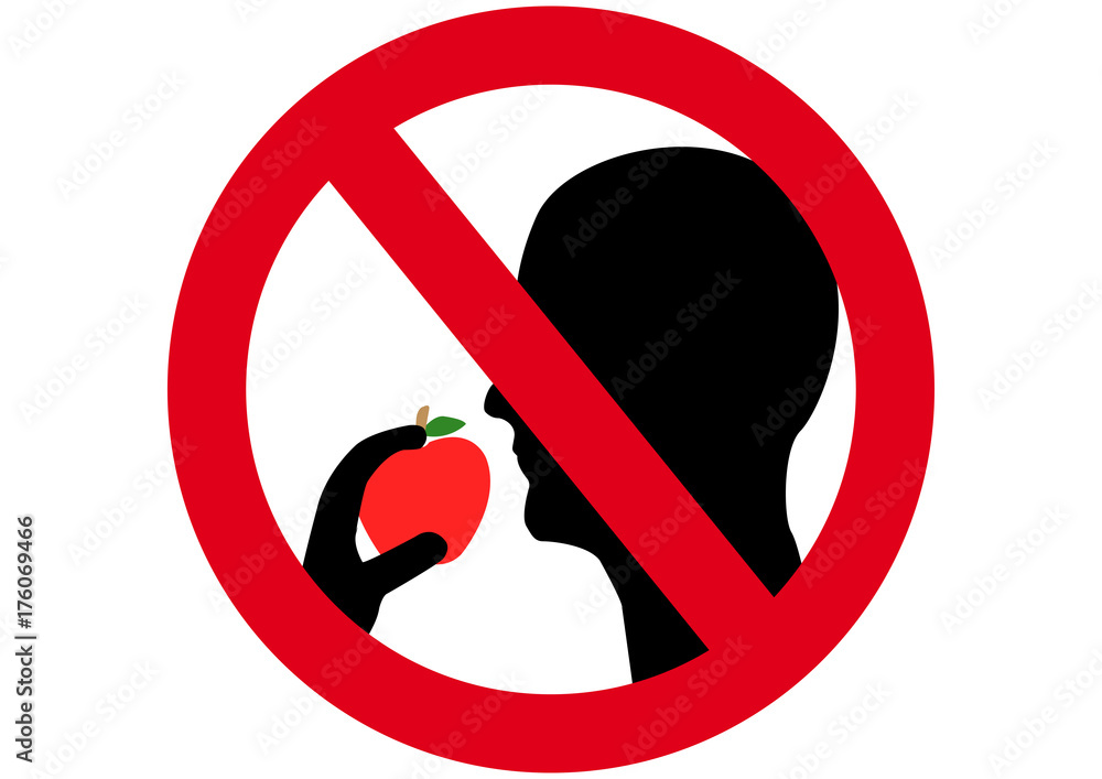 Schild Waren probieren verboten Stock-Vektorgrafik | Adobe Stock