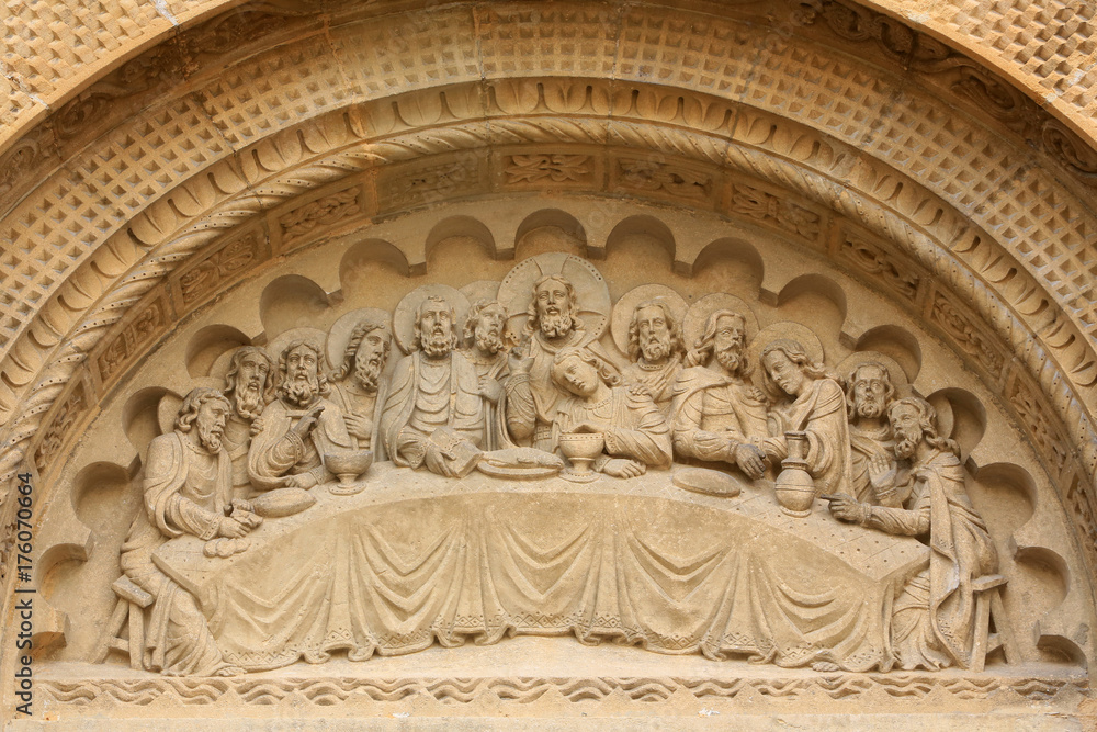 Le dernier repas du Christ avec ses disciples. Chapelle des Apparitions ...