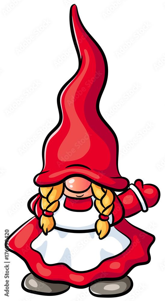 Niedlicher Weihnachtswichtel - Vektor-Illustration Stock-Vektorgrafik ...