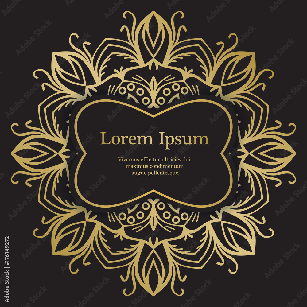 Gold and black invitation template Stock Vector | Adobe Stock