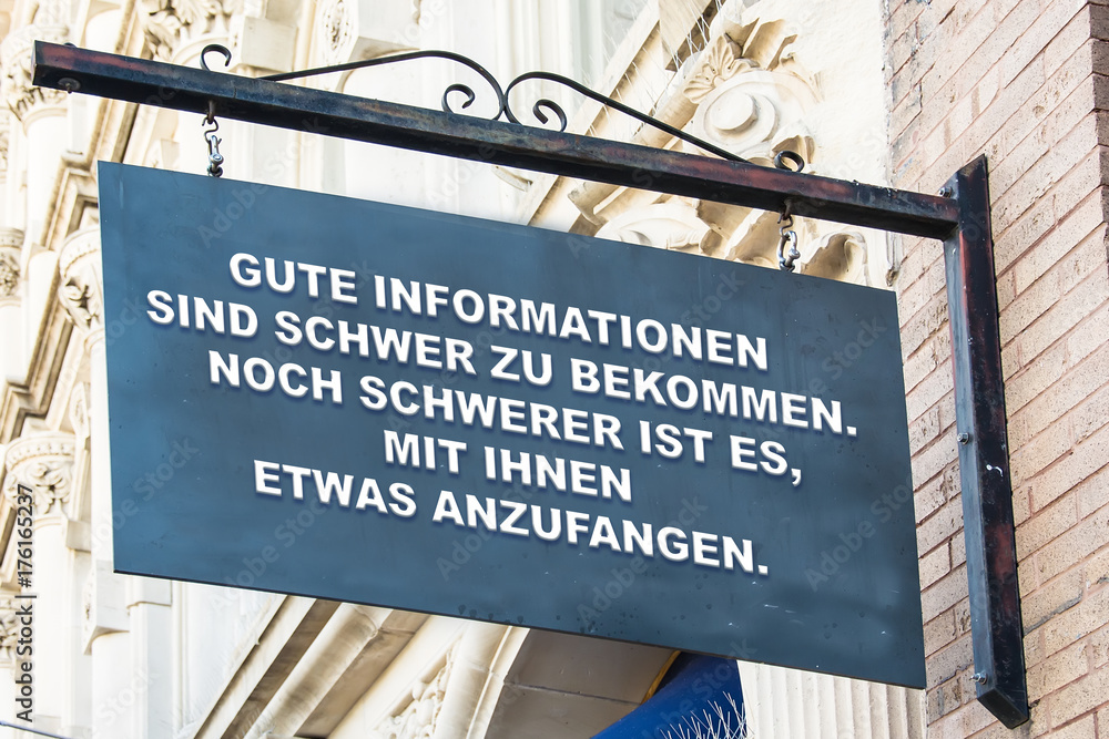 Businessspruch 008 - Gute Informationen Stock-Illustration | Adobe Stock