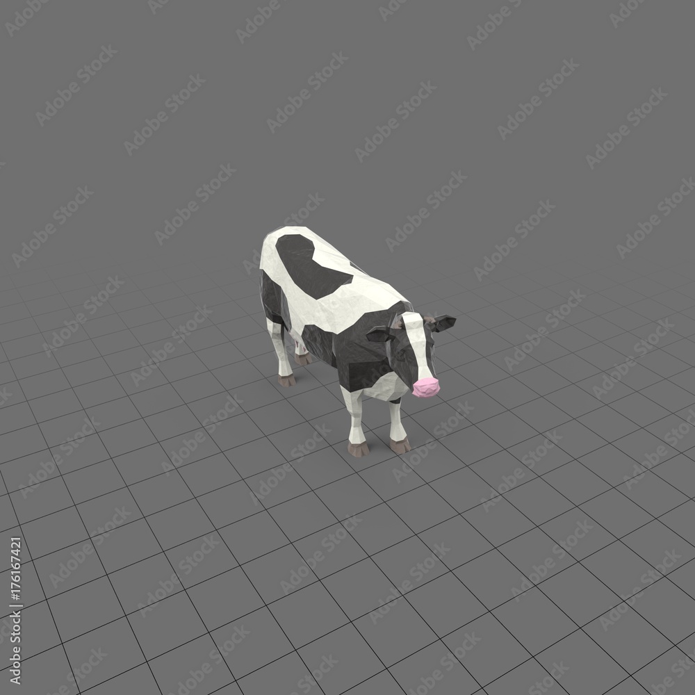 Stylized cow standing Stock 3D asset | Adobe Stock