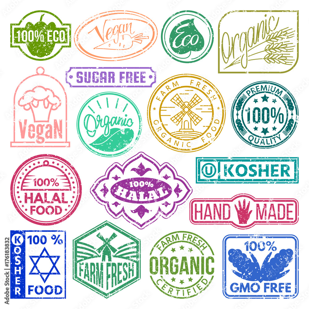 Premium quality stamp logo product mark retro grunge badges collection ...