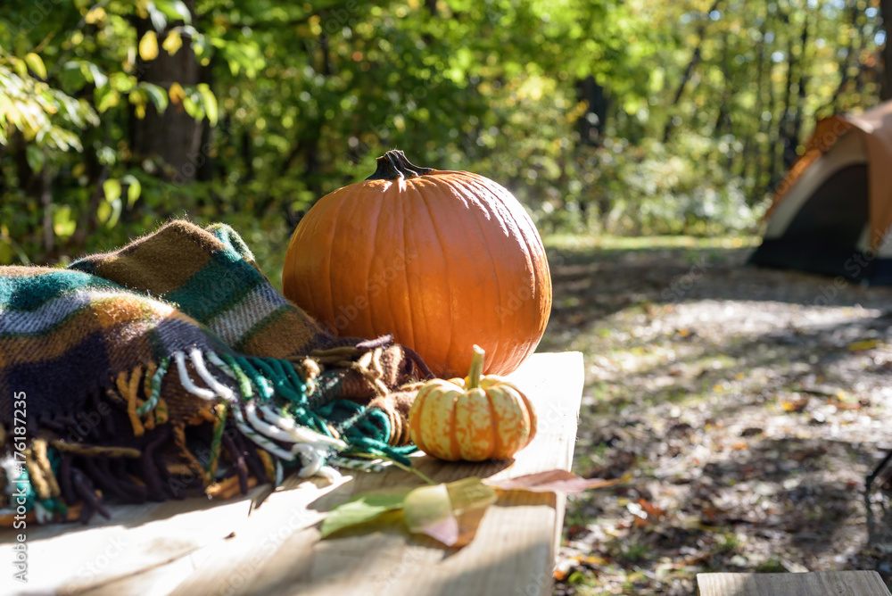 Unplugged weekend getaway camping in fall Stock Photo | Adobe Stock