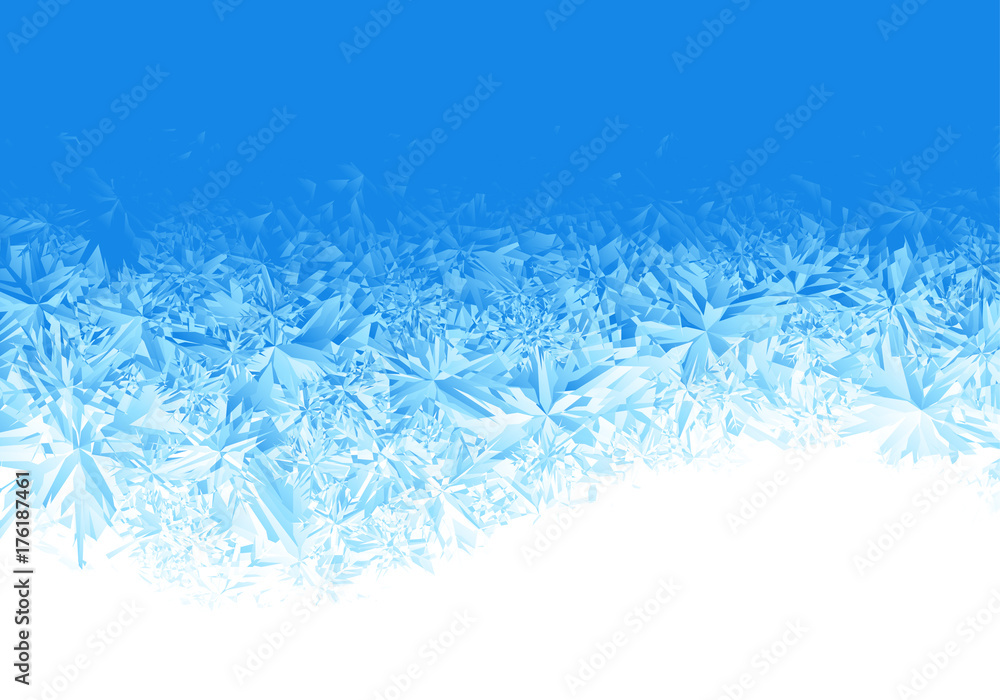 Winter blue ice frost background Stock Vector | Adobe Stock