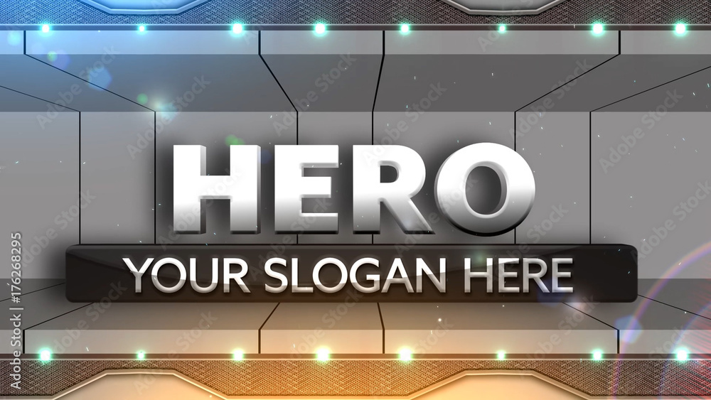 Block Letter Title with Lens Flare Stock Template | Adobe Stock
