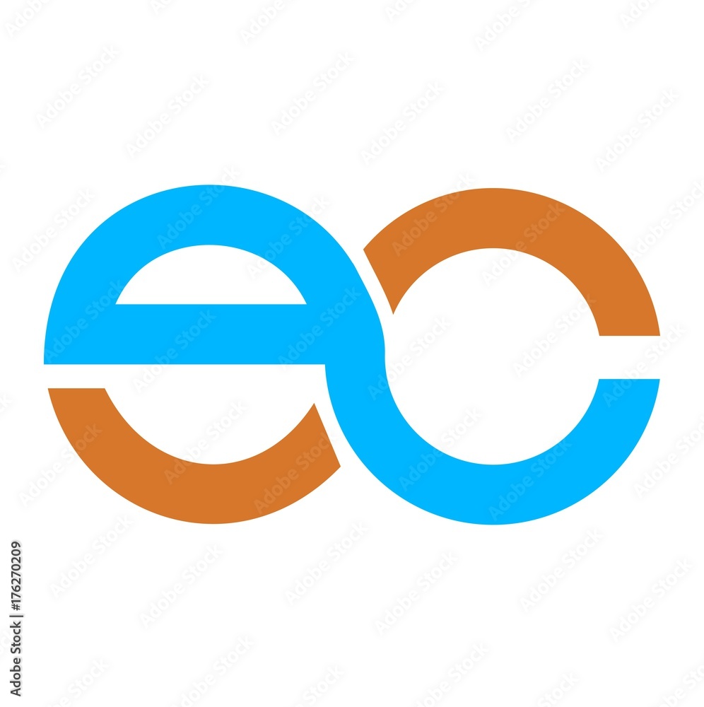 letter e,c logo Stock Vector | Adobe Stock