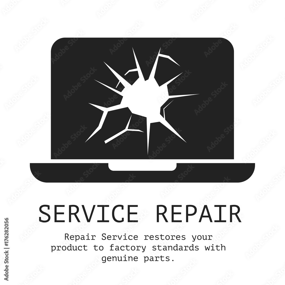 Service Repair banner with text Stock Vector | Adobe Stock
