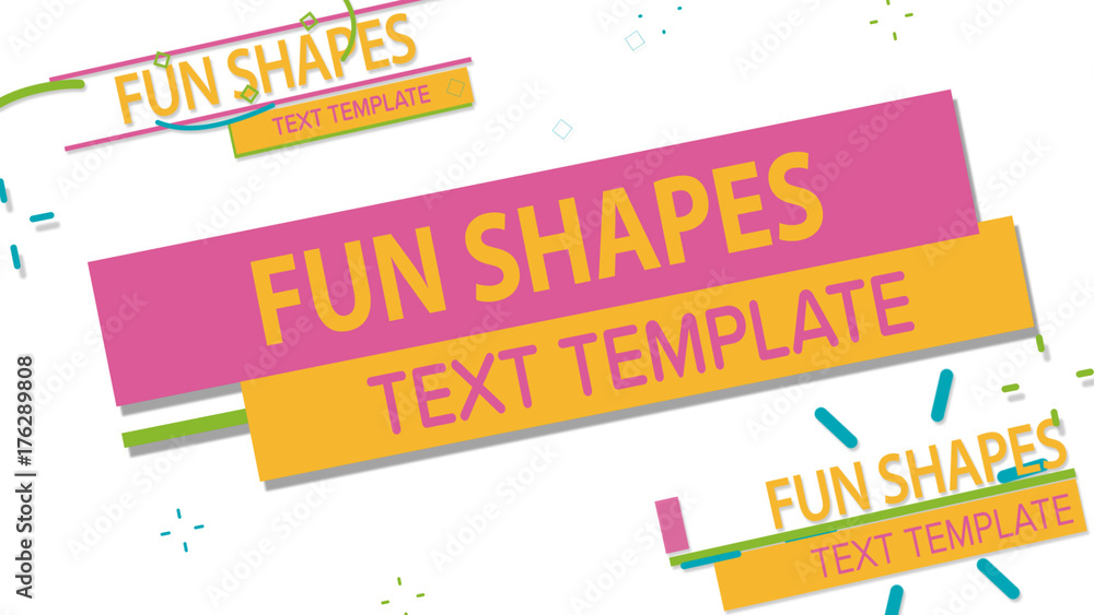 Bright Shapes with Bursts Title Pack Stock Template | Adobe Stock