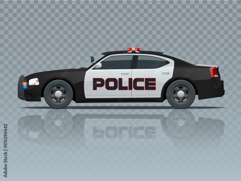Police Car Flashing Lights Animation