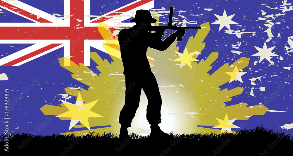 Original illustration of Australian soldier in the Vietnam War of the ...