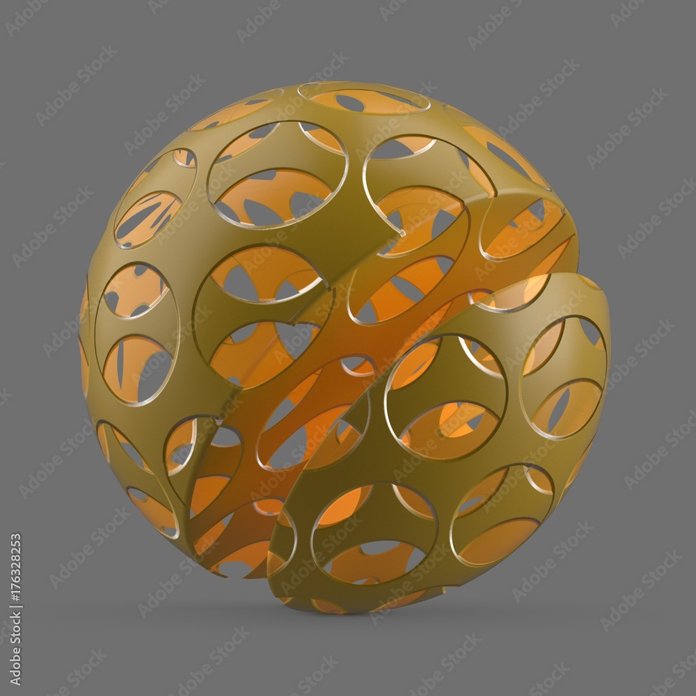 Yellow plastic round mesh Stock 3D asset | Adobe Stock