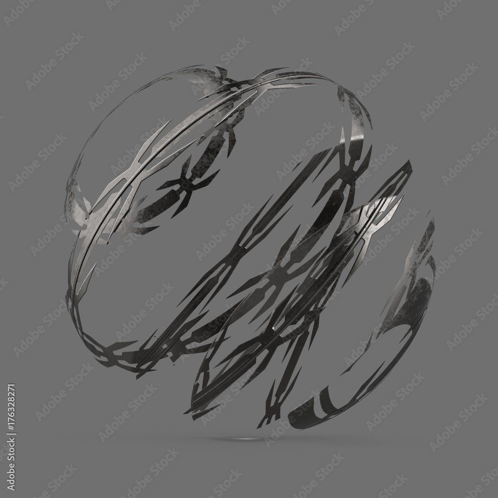 Barbed wire 1 Stock 3D asset | Adobe Stock