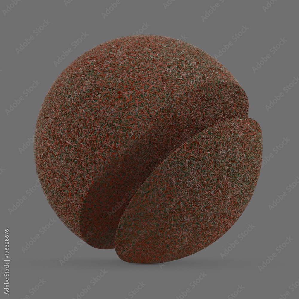 Red painted hybrid grass Stock 3D asset | Adobe Stock