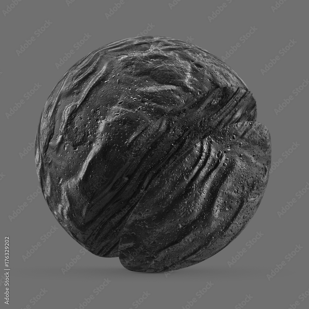 Volcanic sand and wet rocks Stock 3D asset | Adobe Stock