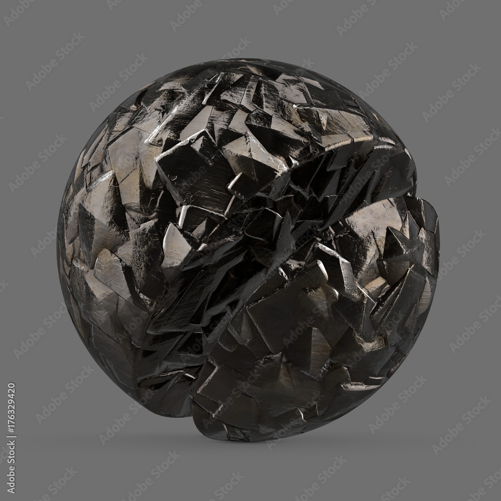 Black titanium Stock 3D asset | Adobe Stock