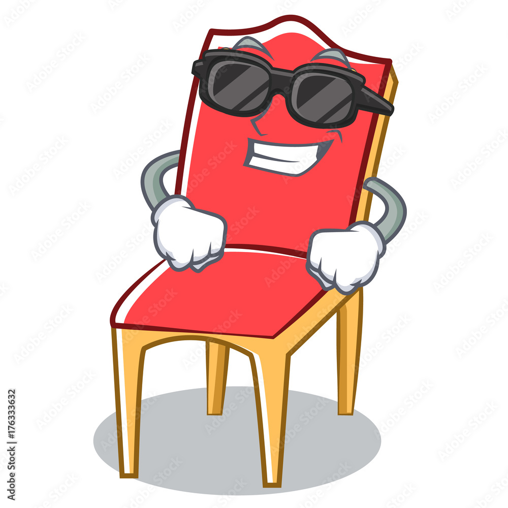 Super cool chair character cartoon vector illustration Stock Vector ...