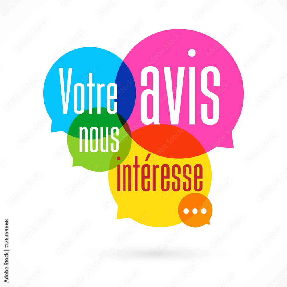 Vecteur Stock Votre avis nous intéresse - bulles | Adobe Stock